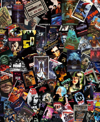 Scary Movie Posters Horror Film Prints Man Cave Halloween Pub Bar Tiki ...