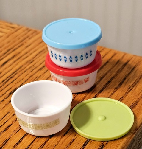 MGA Miniverse Make It Mini Cool Whip Containers w/PYREX (Green/Blue/Red ...