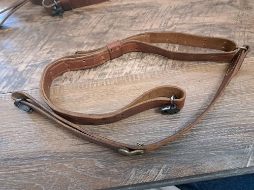 Vtg Hunter 7/8" Leather Rifle Sling W Swivels, 1 Keeper | eBay