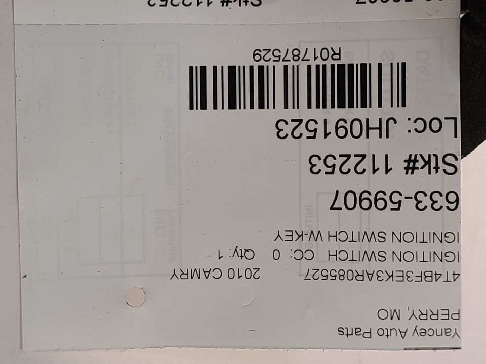 Used Ignition Switch fits: 2010 Toyota Camry Grade A | eBay