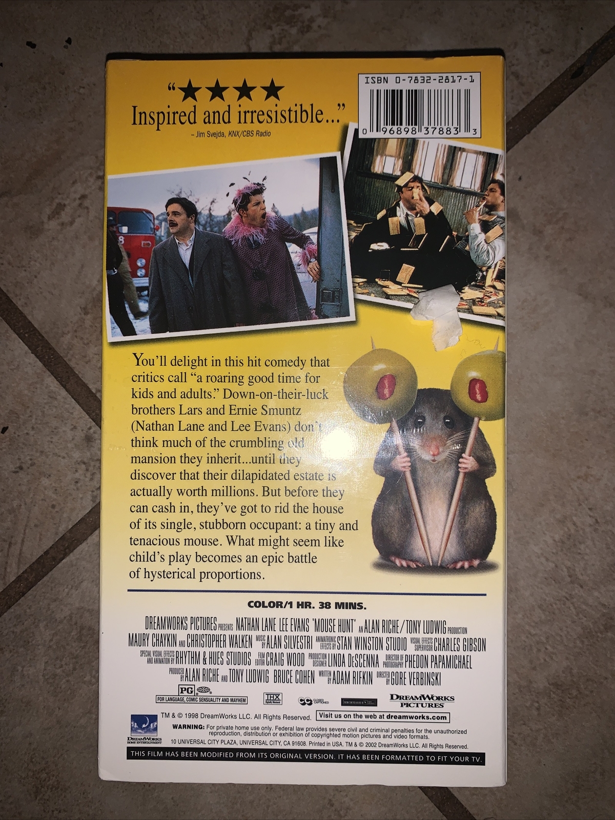 Mouse Hunt Vhs1998 Nathan Lane Lee Evans Christopher Walken for sale ...