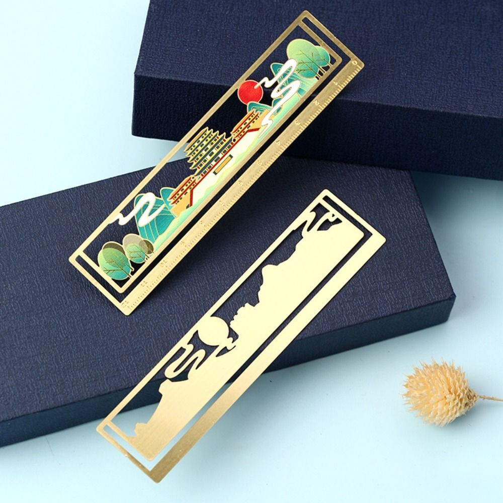 Chinese Landscape Book Marks Hollow Pagination Mark School Office | eBay
