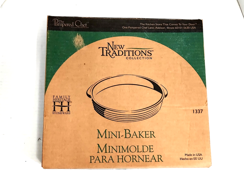 VTG The Pampered Chef 1337 Mini-Baker Traditions Cranberry 8" x 2 ...