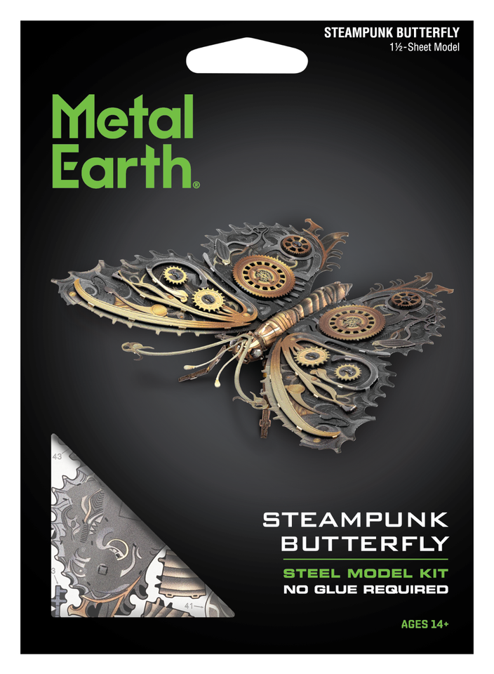 Fascinations Metal Earth STEAMPUNK BUTTERFLY 3D Laser Cut DIY Model Kit ...