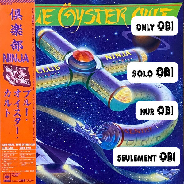 BLUE ÖYSTER CULT Club Ninja Japan ( 28AP 3156 ) ***Only OBI*** | eBay