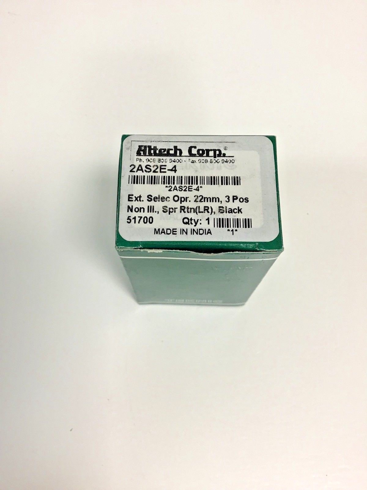 Altech Corp. 2AS2E-4 Ext. Selec Opr. 22mm, 3 Pos, Non III, Spr Rtn LR ...