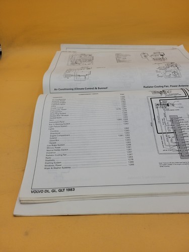 1983-1986 KLM AUTO VOLVO DL GL GLT ELECTRIC WIRING DIAGRAMS GUIDE ...