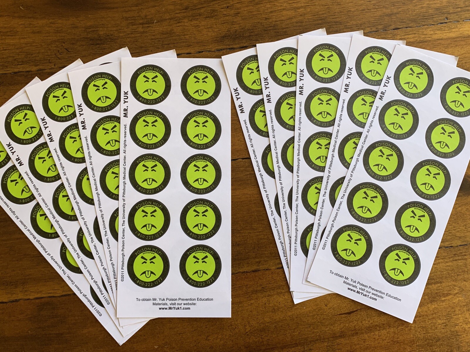 Mr. Yuk Stickers 100 Stickers (10 Sheets) Yuck FREE SHIP! 80’s 90’s ...