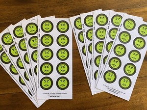 Mr. Yuk Stickers 100 Stickers (10 Sheets) Yuck FREE SHIP! 70’s 80’s 90 ...