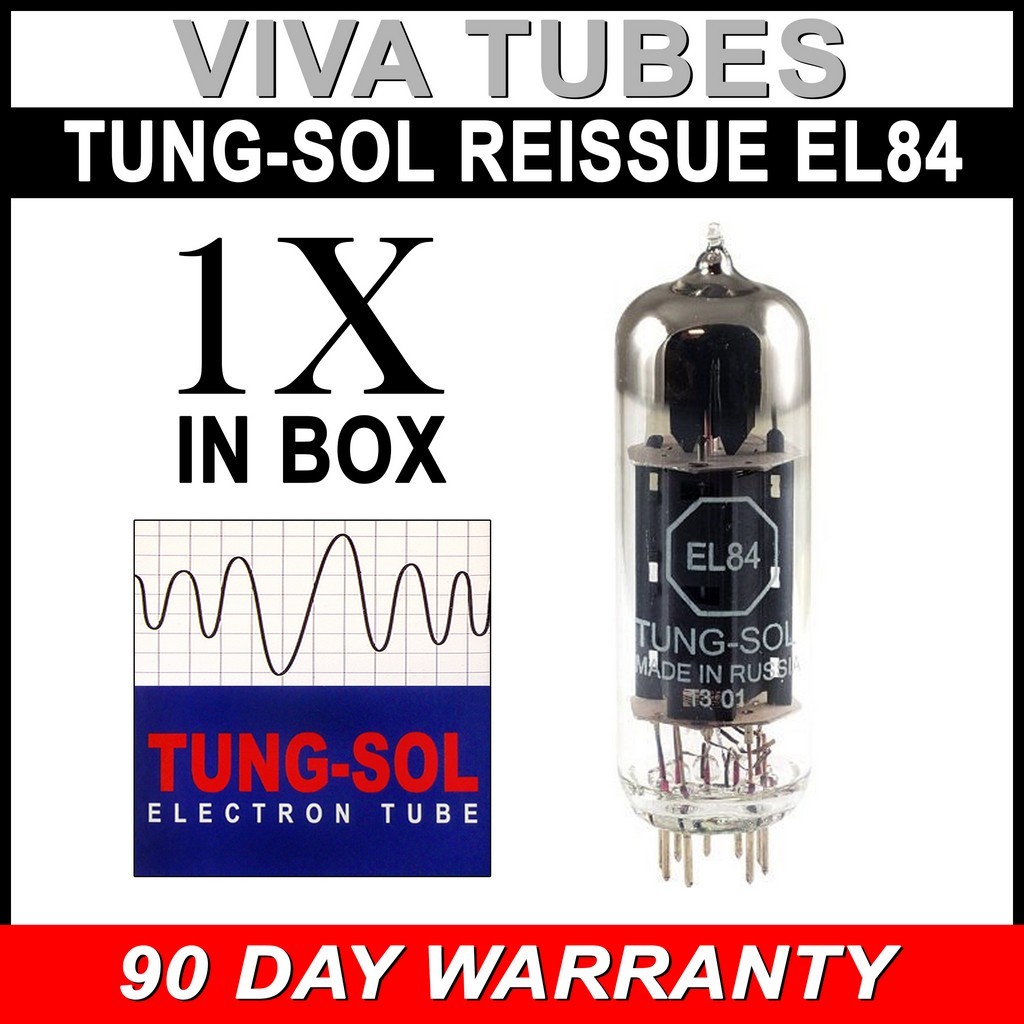 Brand New Tung-Sol Reissue EL84 Plate Current Tested Vacuum Tube 6BQ5 ...