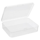 4pcs Clear Storage Container w Hinged Lid 105x75x25mm Plastic ...