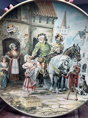 LARGE VINTAGE STYLE FALSTAFF BEER ADVERTISING PAINTED METAL SIGN 24 ...