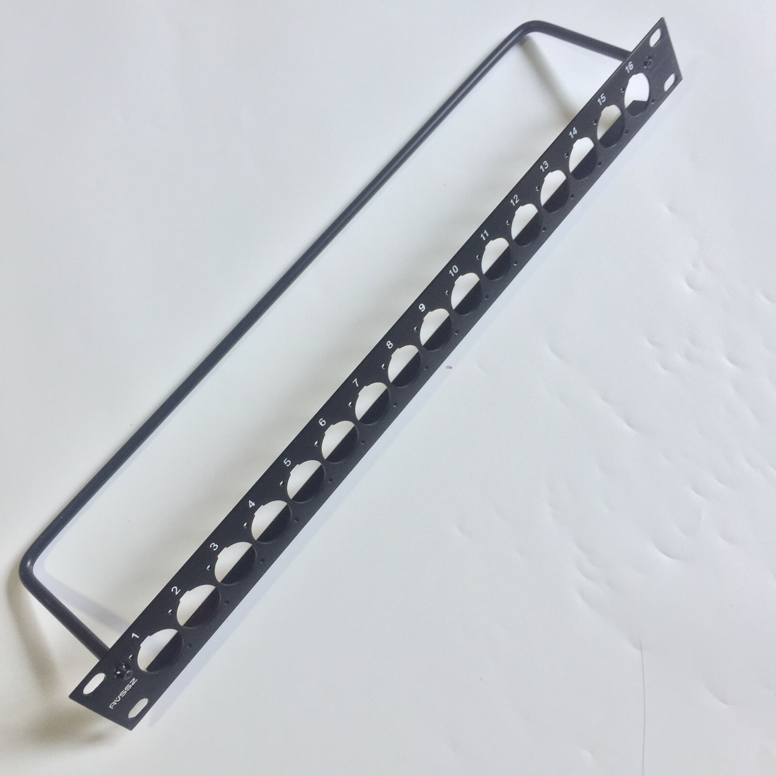 1U Single Space Rack Panel W/16 Cut outs For D Connectors W/ Lacer Bar ...