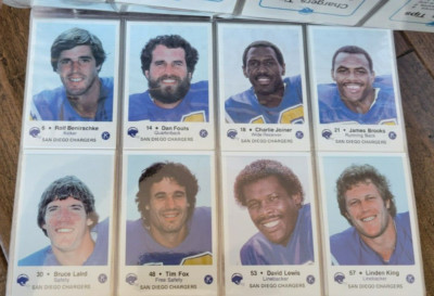 1982 CHARGERS POLICE 16 CARD SET FOUTS WINSLOW JOINER BROOKS KELCHER ...