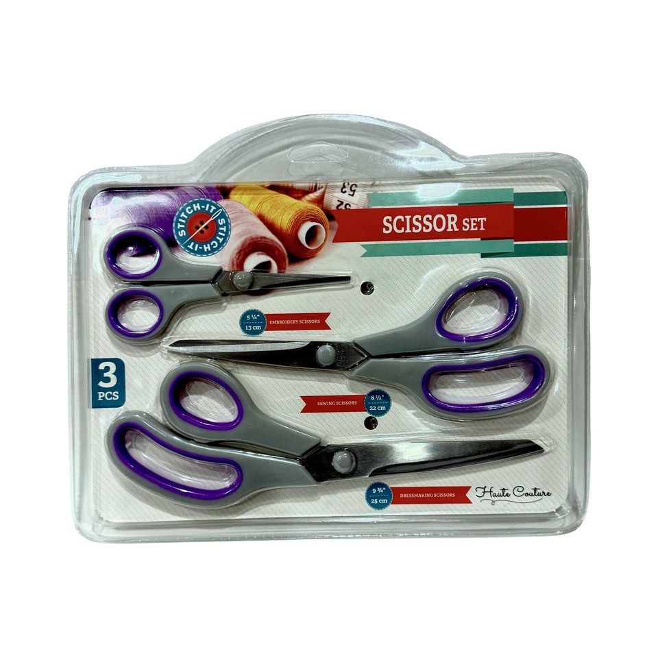 3pk Sewing Scissor Set - Embroidery, Sewing & Dressmaking Scissors | eBay