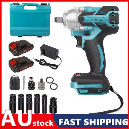 1/2" Electric Wrench Cordless Rattle Gun Brushless Impact Drill Suit ...