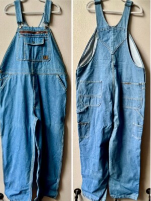 VINTAGE CE SCHMIDT WORKWEAR DENIM BIB OVERALLS MENS SIZE 44X32 | eBay