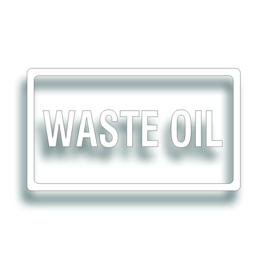 Service Garage Shop Decal for WASTE OIL Barrel Drum Storage Tank sign ...