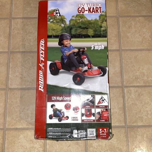 Radio Flyer 12V Battery Powered Turbo Go-Kart Riding Toy For Unisex 3 ...
