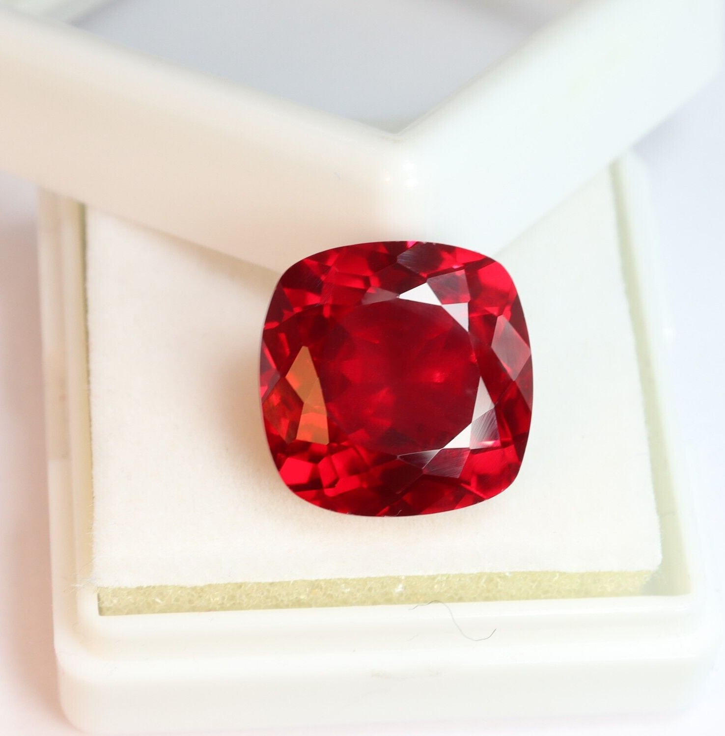 13 Ct +Natural Ruby Cushion Shape CERTIFIED Pigeon Blood Red Loose ...