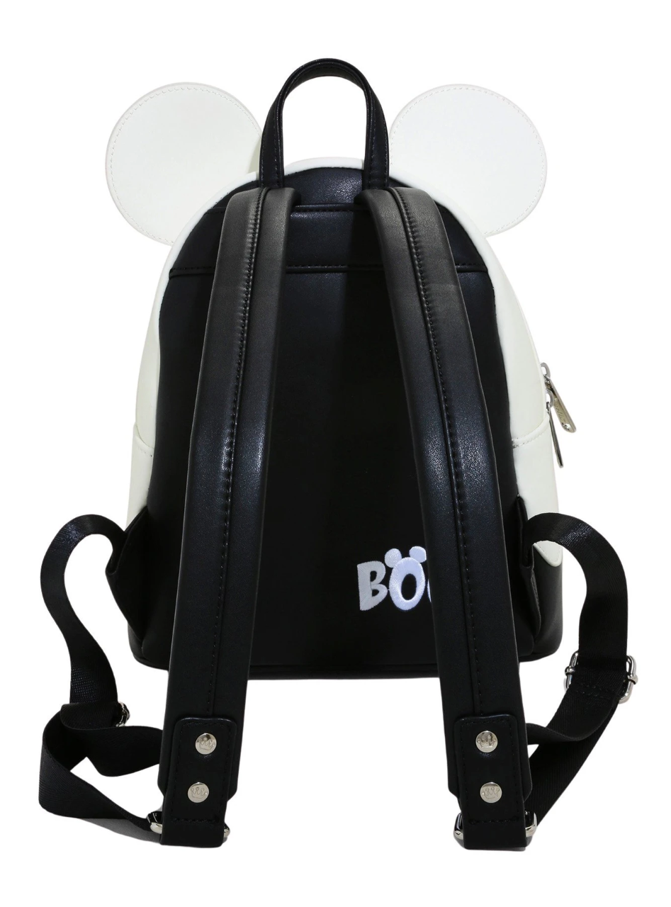 LOUNGEFLY DISNEY MICKEY MOUSE BOO GLOW IN THE DARK GHOST BACKPACK ...