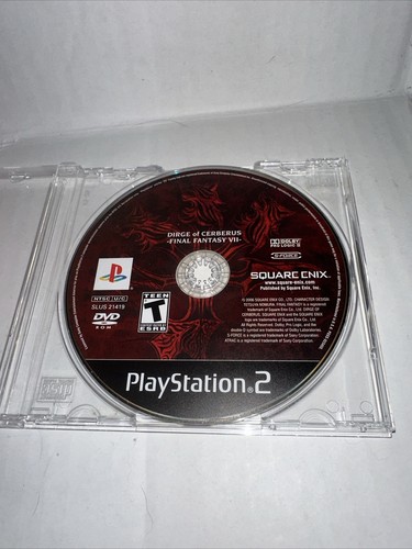Dirge of Cerberus Final Fantasy VII PS2 PlayStation Black Label Disc ...