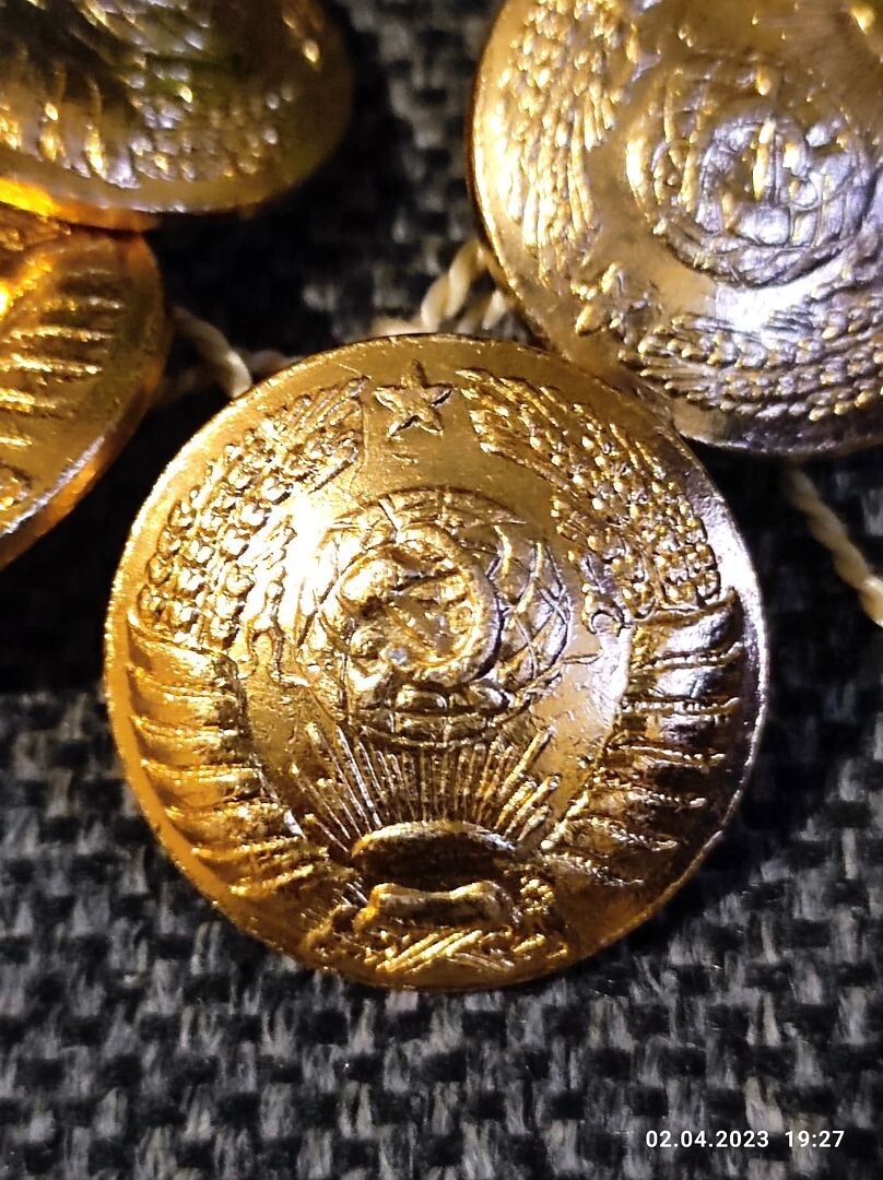 Soviet Army Uniform Generals and Officers Metal Golden Buttons USSR ...