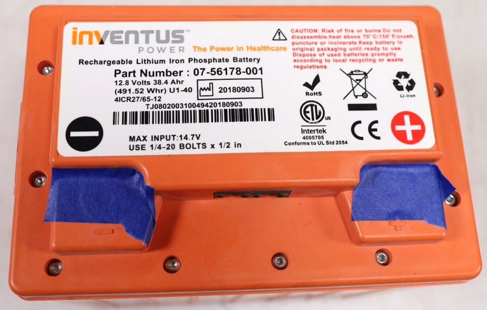 Inventus Rechargeable 12V U1-40 Rechargeable Lithium Battery 07-56178 ...