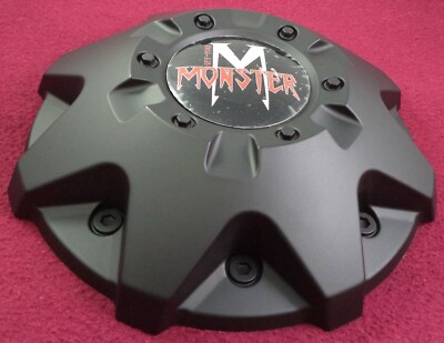Monster Off-Road Wheels Matte Black Custom Wheel Center Cap # C-224-6 ...