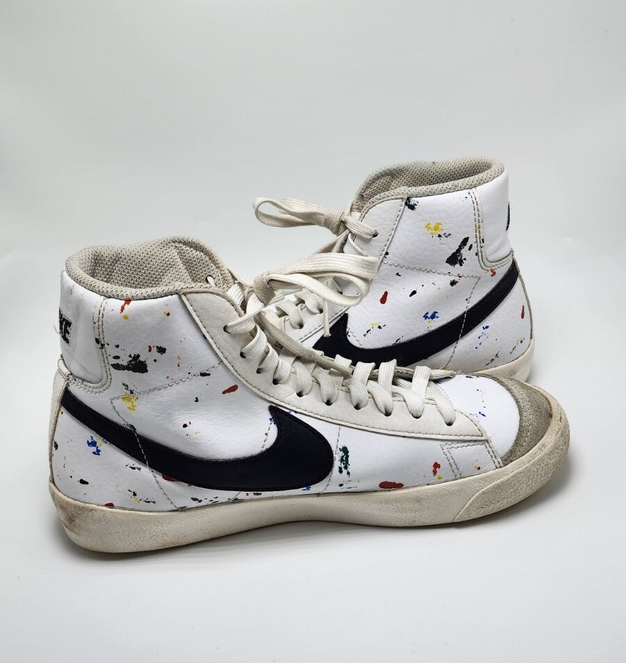Nike Blazer Shoes Mid 77 Paint Splatter Womens Size 6… - Gem