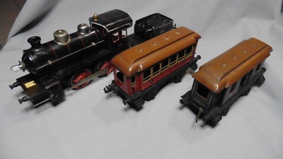 AJ567 BING LOCOMOTIVE VAPEUR 3548 WAGON POSTE 520 VOITURE VOYAGEURS ...