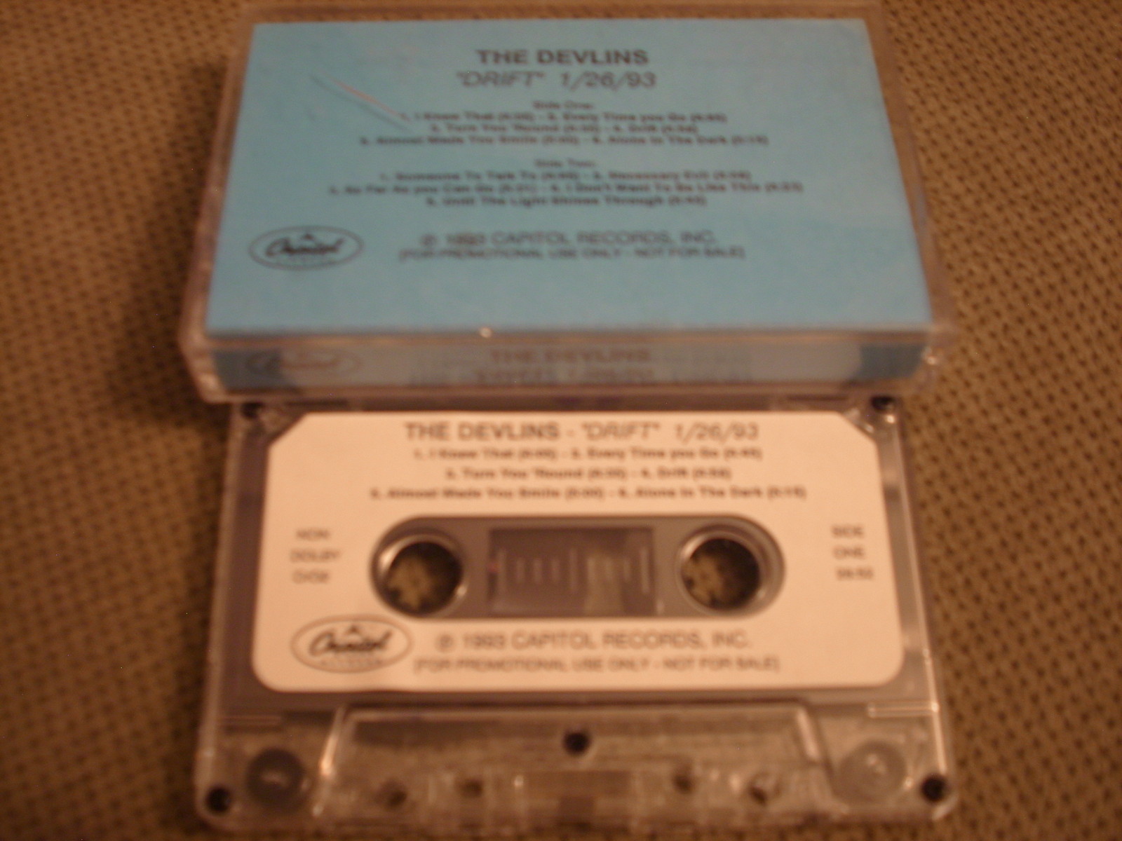 RARE ADV PROMO The Devlins CASSETTE TAPE Drift Almost Made You Smile ...