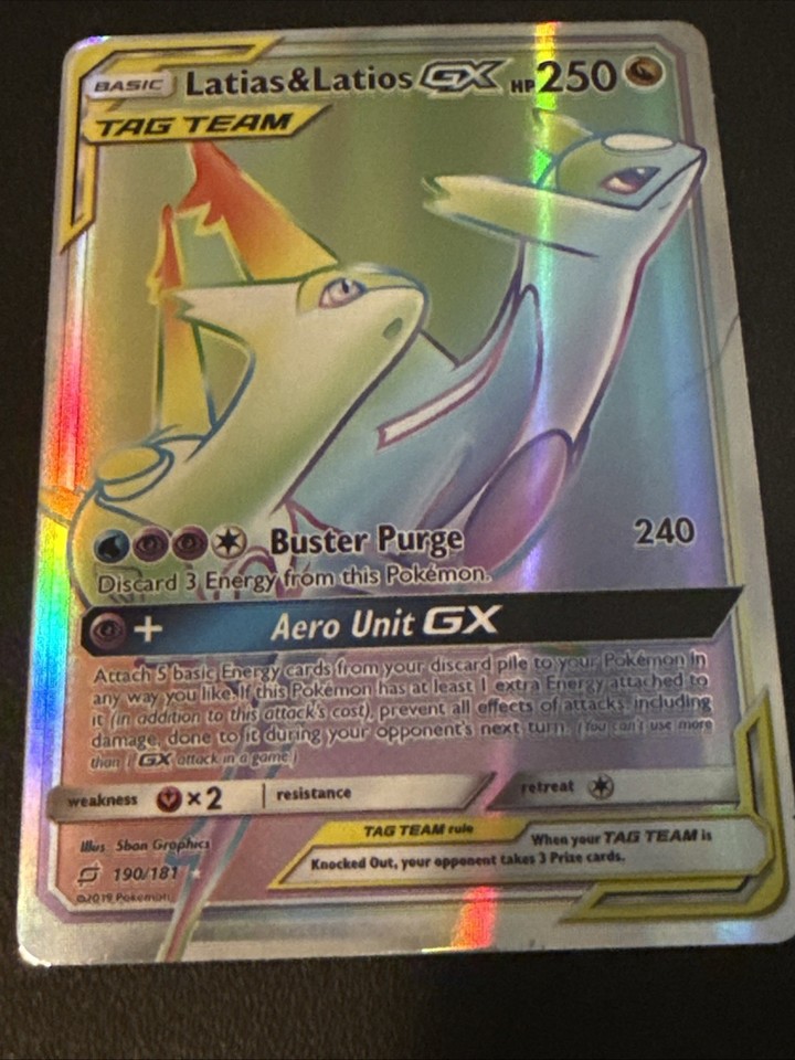 Pokémon. Lot of 4 Team Up Holo Cards from The Sun & Moon Series. Latias ...