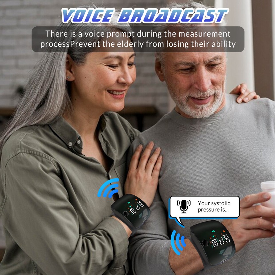 Automatic Wrist High Blood Pressure Monitor BP Cuff Machine LED Heart ...