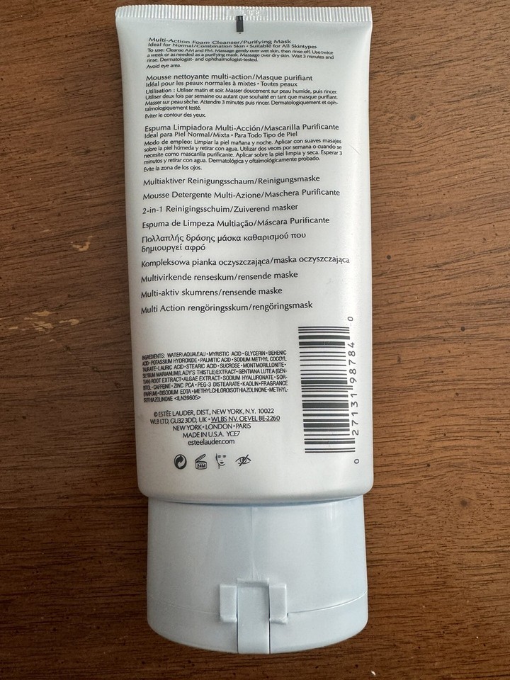 Estee Lauder PERFECTLY CLEAN Multi-Action Foam Cleanser/PurifyingMask ...