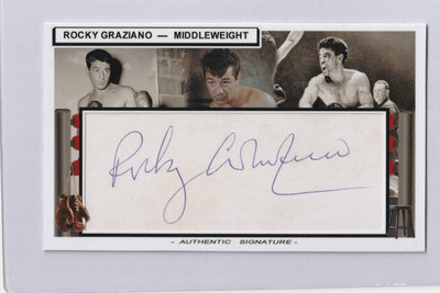 Rocky Graziano Boxing New York Champion signed autograph card JSA ...