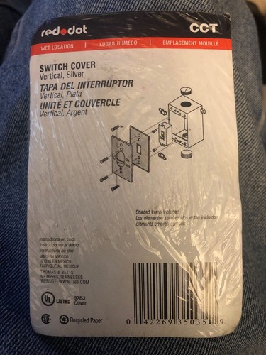 RED DOT CCT ON OFF SWITCH COVER VERTICAL SILVER WET LOCATION | eBay