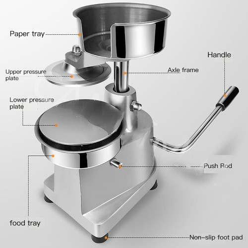 Hamburger Press 100mm Stainless Steel Manual Round Meat Shaping Kitchen ...