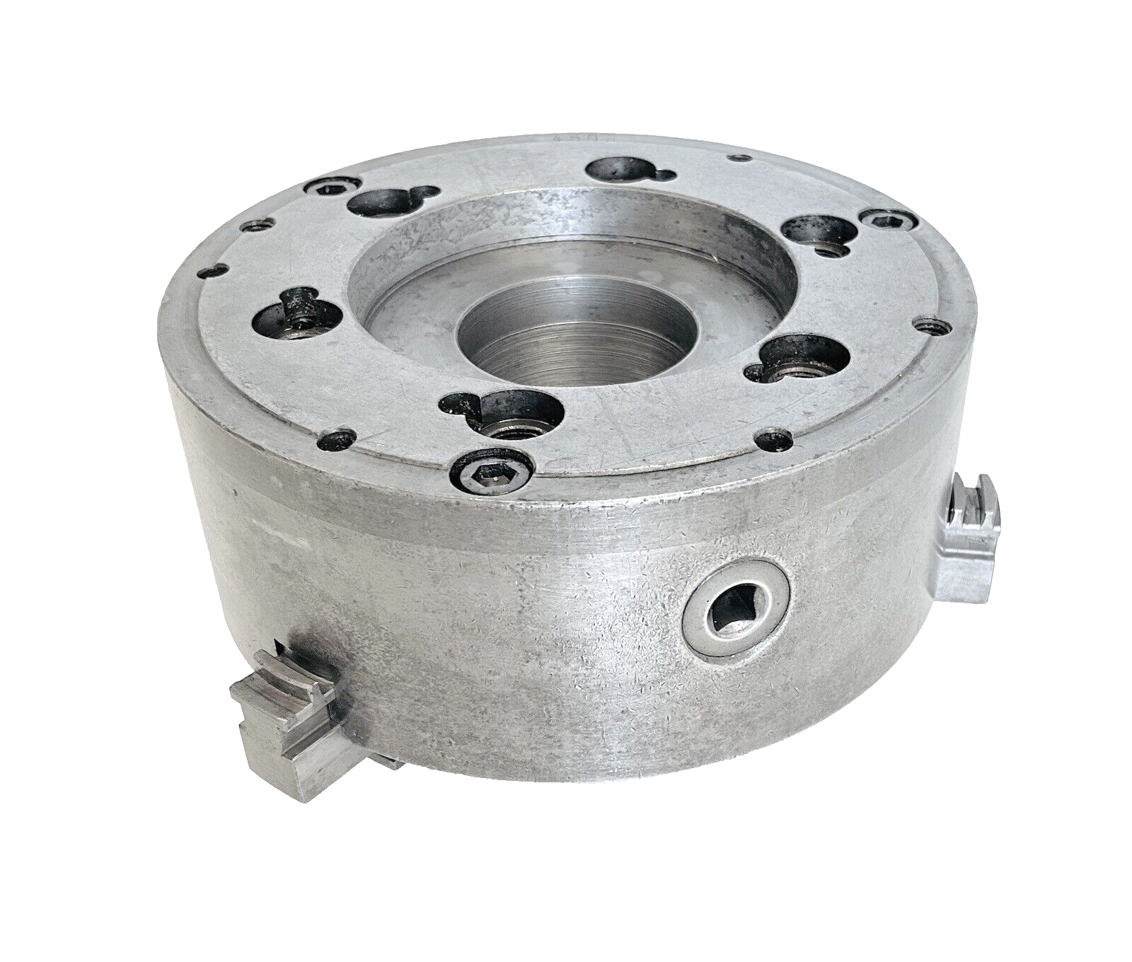 ROHM 10" 3-JAW LATHE CHUCK D1-8 Mt; 3T-Slot; 6-Cam Lock Holes V.GOOD ...