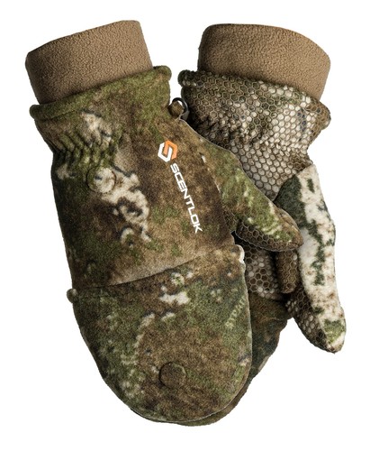 ScentLok Fleece Winter Camo Pop Top Camo Hunting Gloves True Timber ...