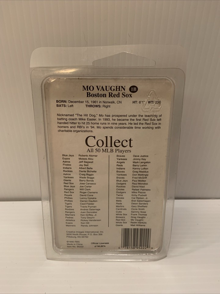 1995 MICRO STARS Collectors Series MLB FIGURE MO VAUGHN BOSTON RED SOX ...