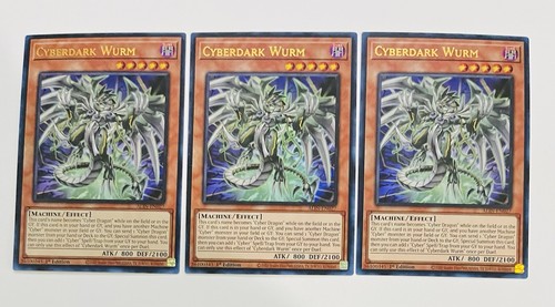 3x Cyberdark Wurm ALIN-EN027 Ultra Rare Playset Yugioh Tcg Alliance ...