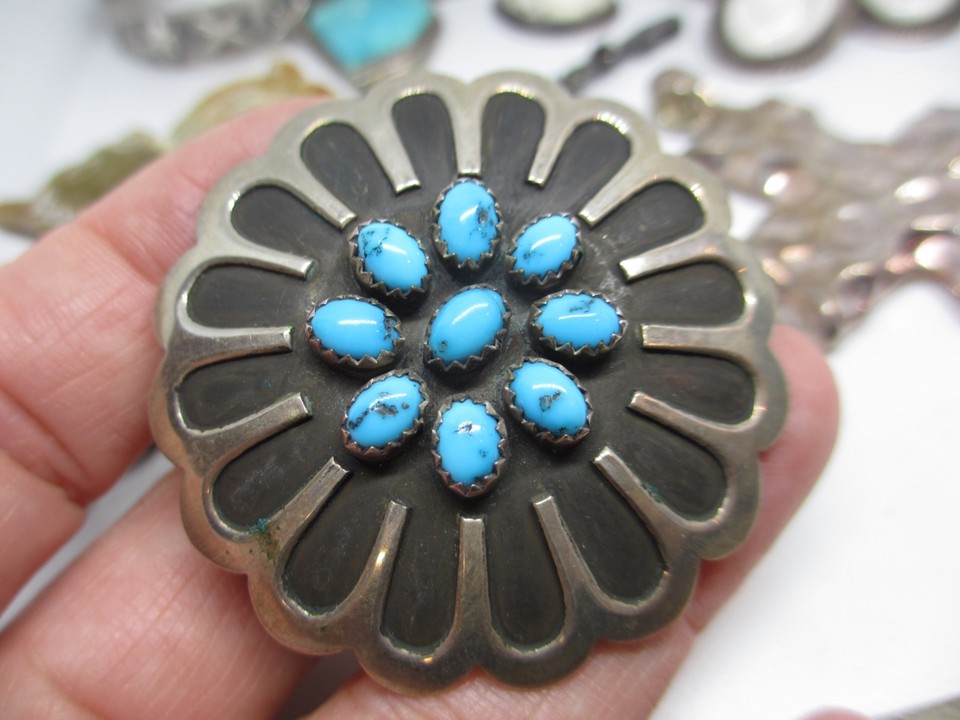 GORGEOUS LOT 9 OUNCES OF SOLID STERLING JEWELRY SOUTHWEST & MEXICAN ...