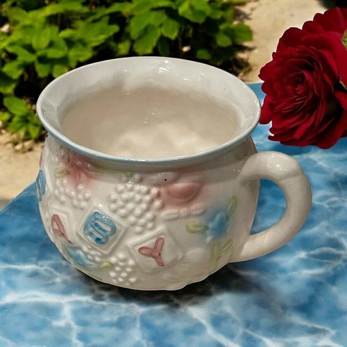 Vintage 1950s My‑Neil Baby Ceramic Planter Lamb ABC Blocks Nursery Vase ...