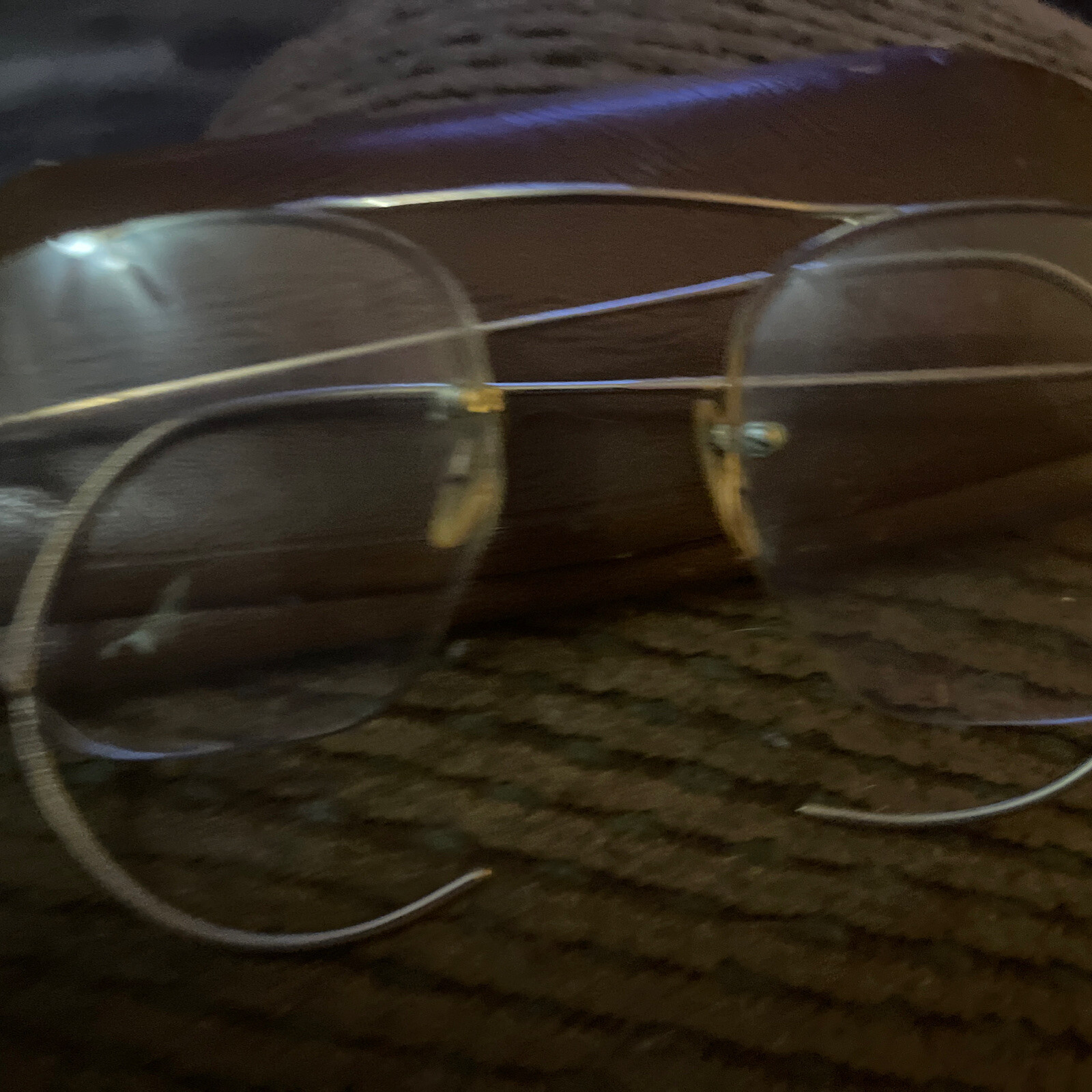 Antique Wire Spectacles Eyeglasses Gold Filled Hexago… - Gem