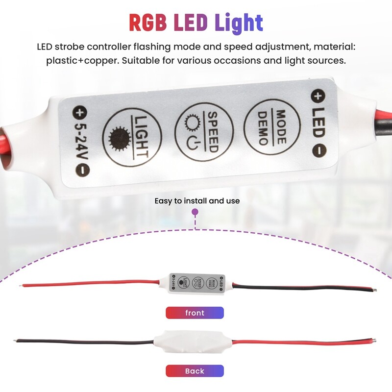 LED strobe controller flashing patterns and speed adjustment L3R54756 ...