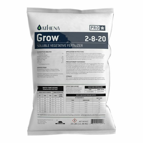 Athena Nutrients Pro Grow Soluble Vegetative Fertilizer 25lb ...