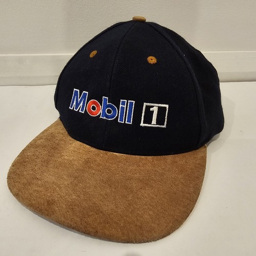 Mobil 1 Embroidered Logo Navy Wool w Suede Brim OSFA Hat Motor Fuel ...