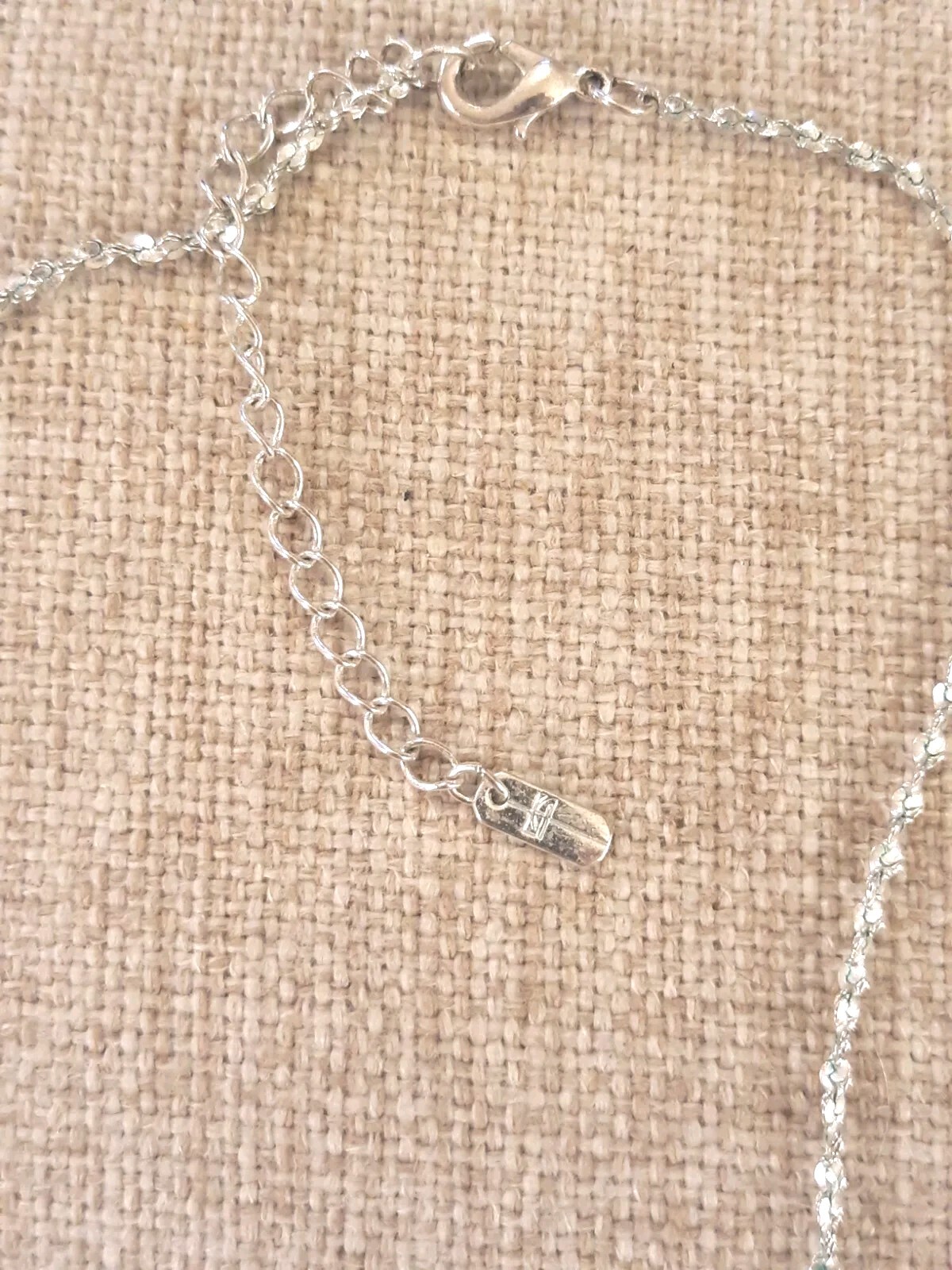 Christina Collection Silver Toned Necklace Crystals Faux Pearl Drop | eBay