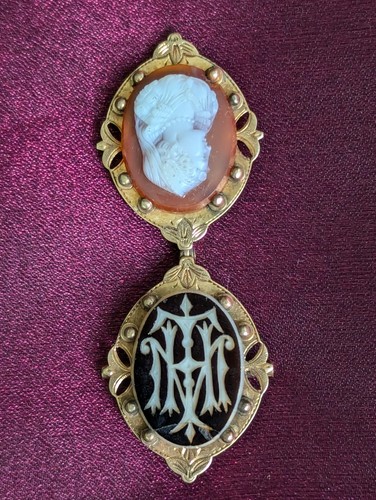 Antique Victorian Double Cameo Pendant Locket - 18k Gold | eBay